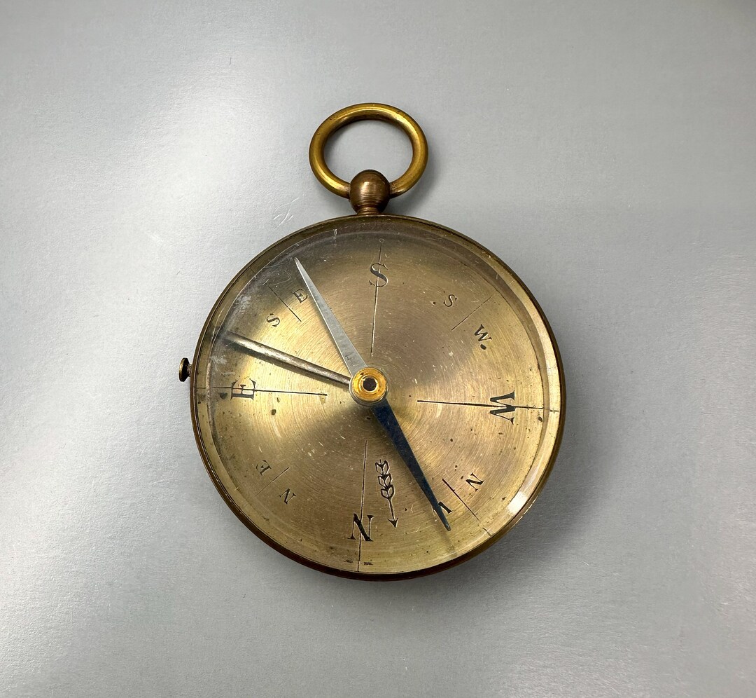 Antique French Pocket Compass - Etsy