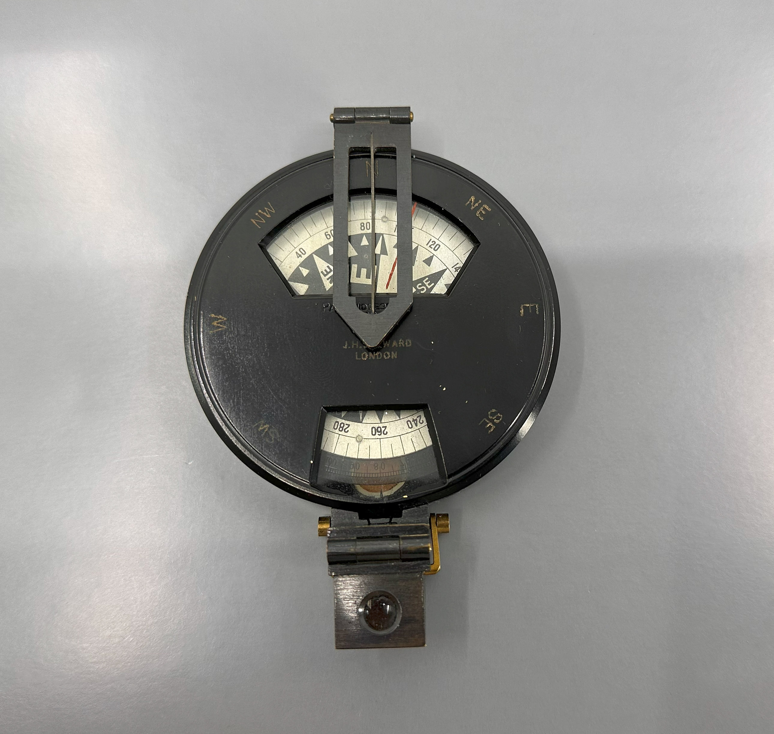 Antique Survey Compass by J.H. Steward, London, Patent Pat No: 29677 ...