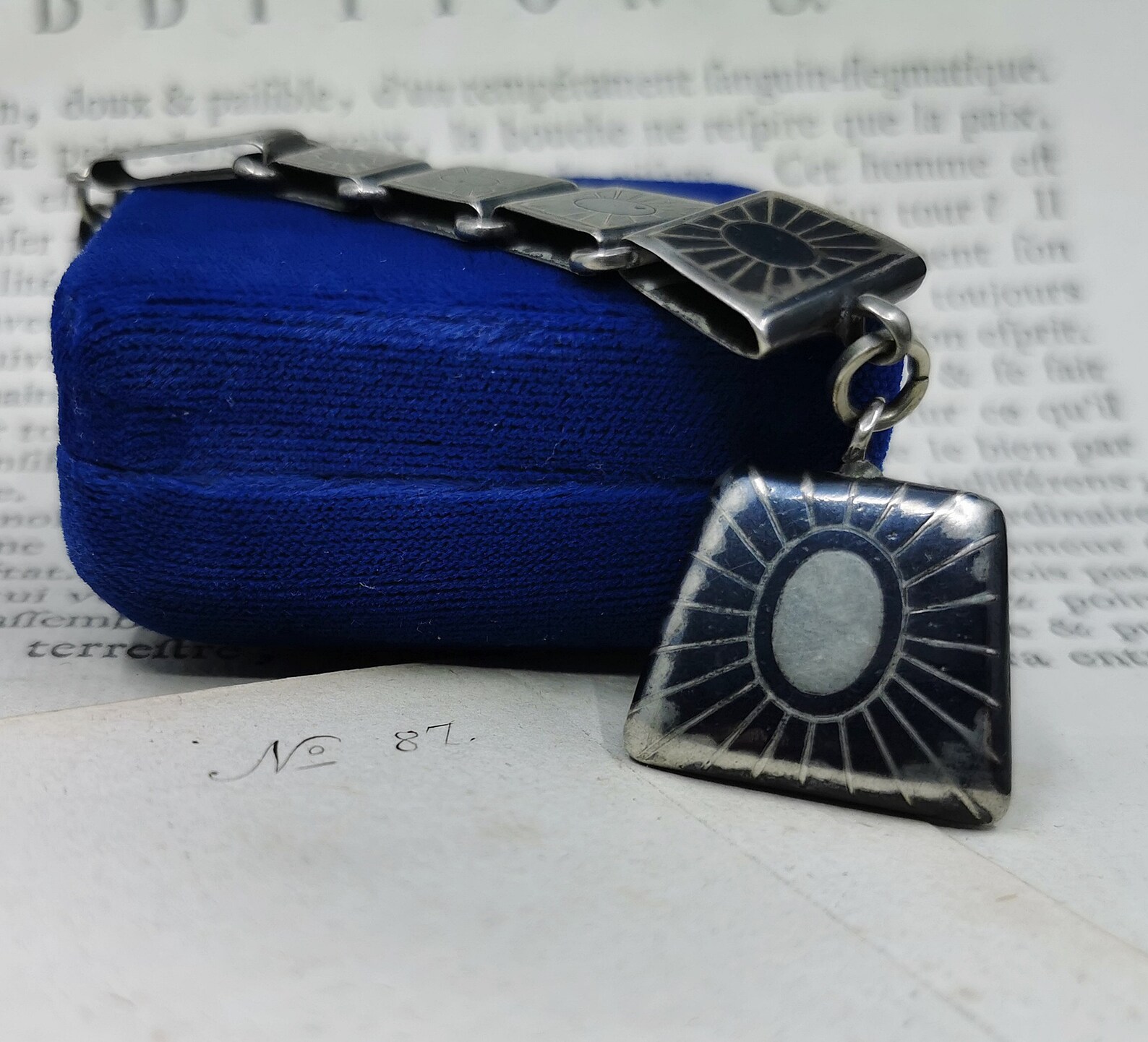 Antique Compass Chain German Niello Silver Compass Pendant - Etsy