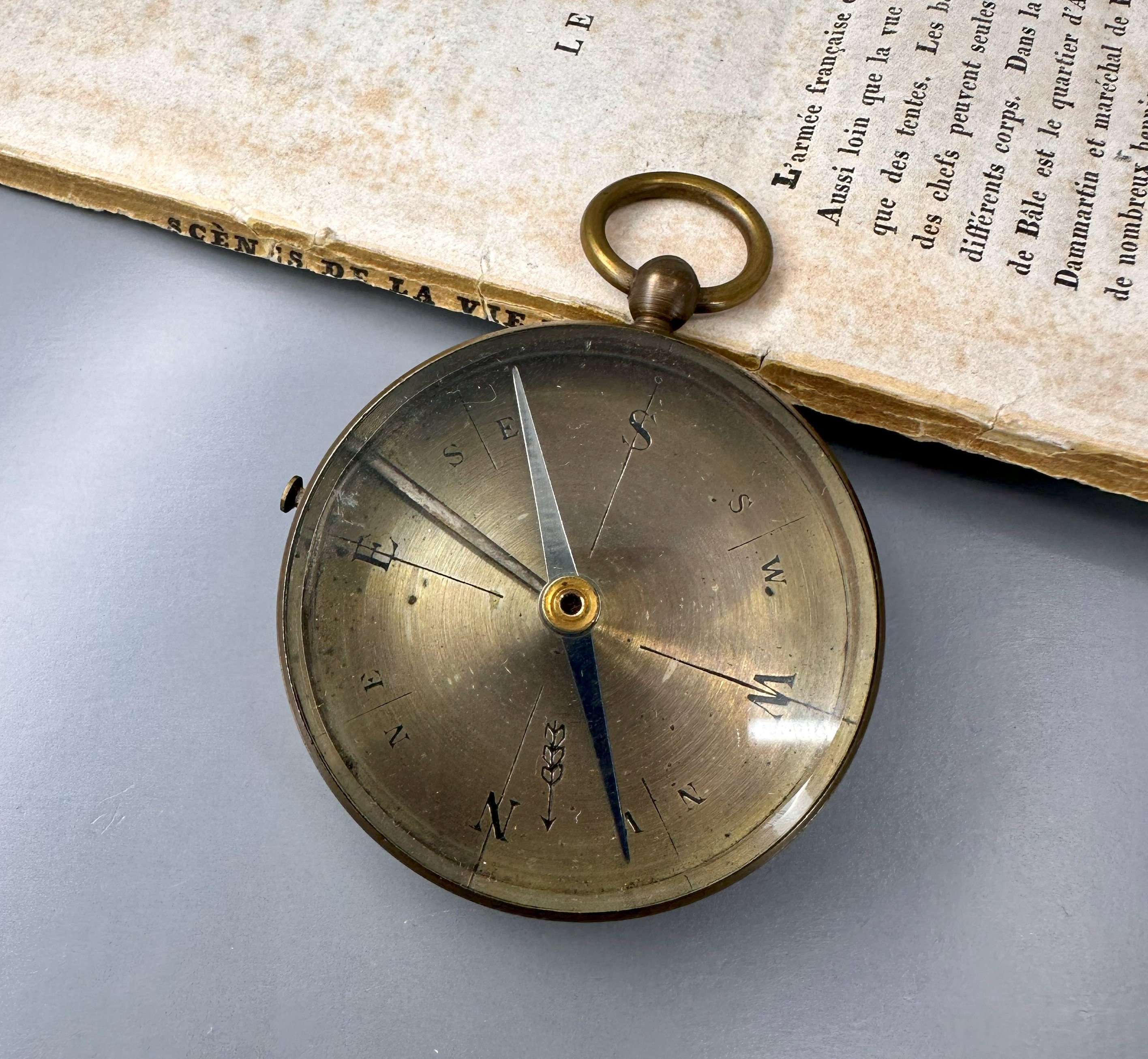 Antique French Pocket Compass - Etsy