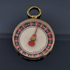 1930s German Pocket Roulette Wheel, Gift for Gambler, Gambler Gift Idea ...