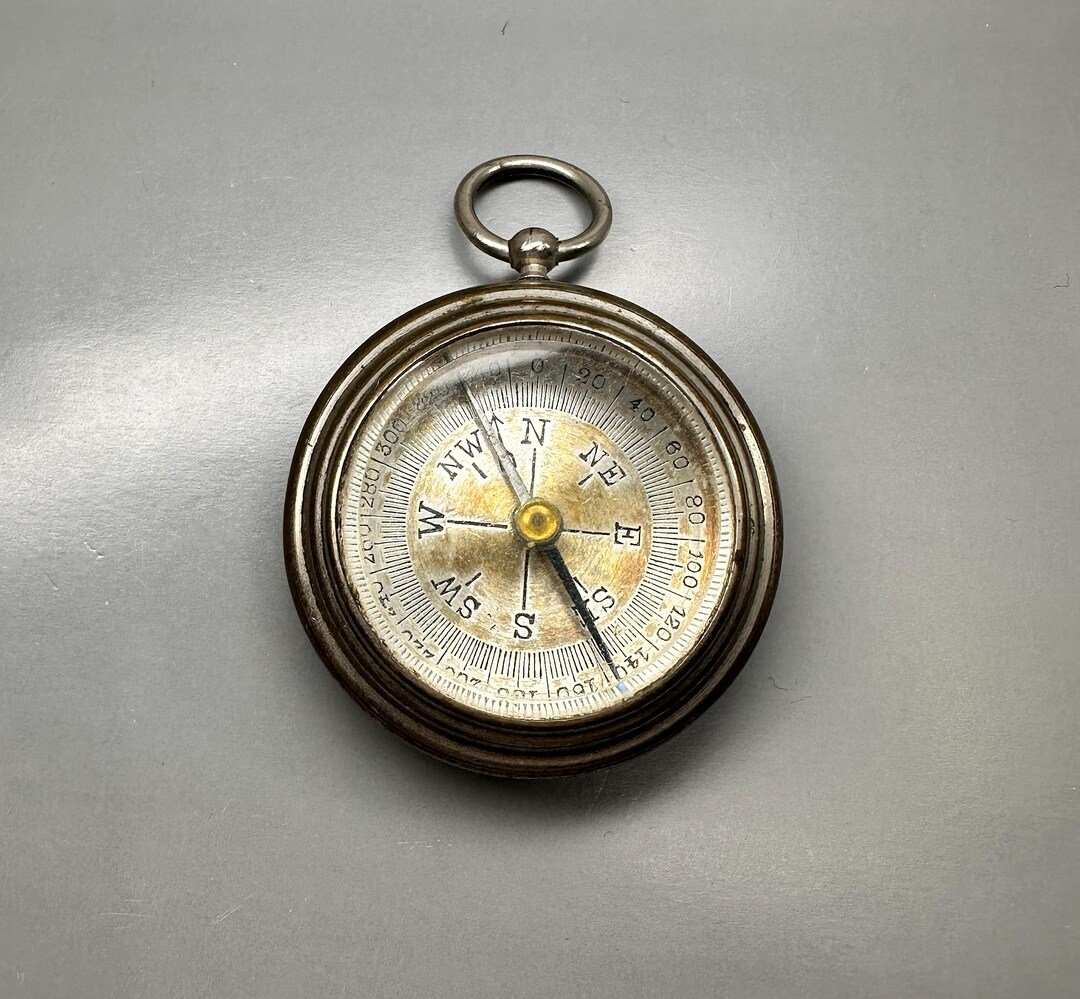 Vintage Pocket Compass, Compass Fob - Etsy