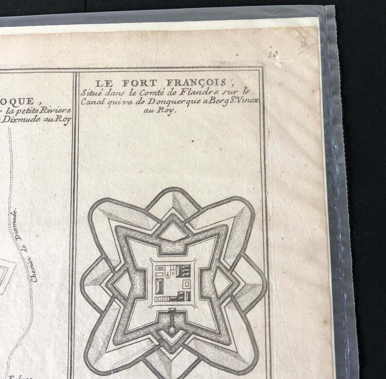 Antique Map, French Fortifications, Fort Louis, Fort Dela Kenoque, Fort ...