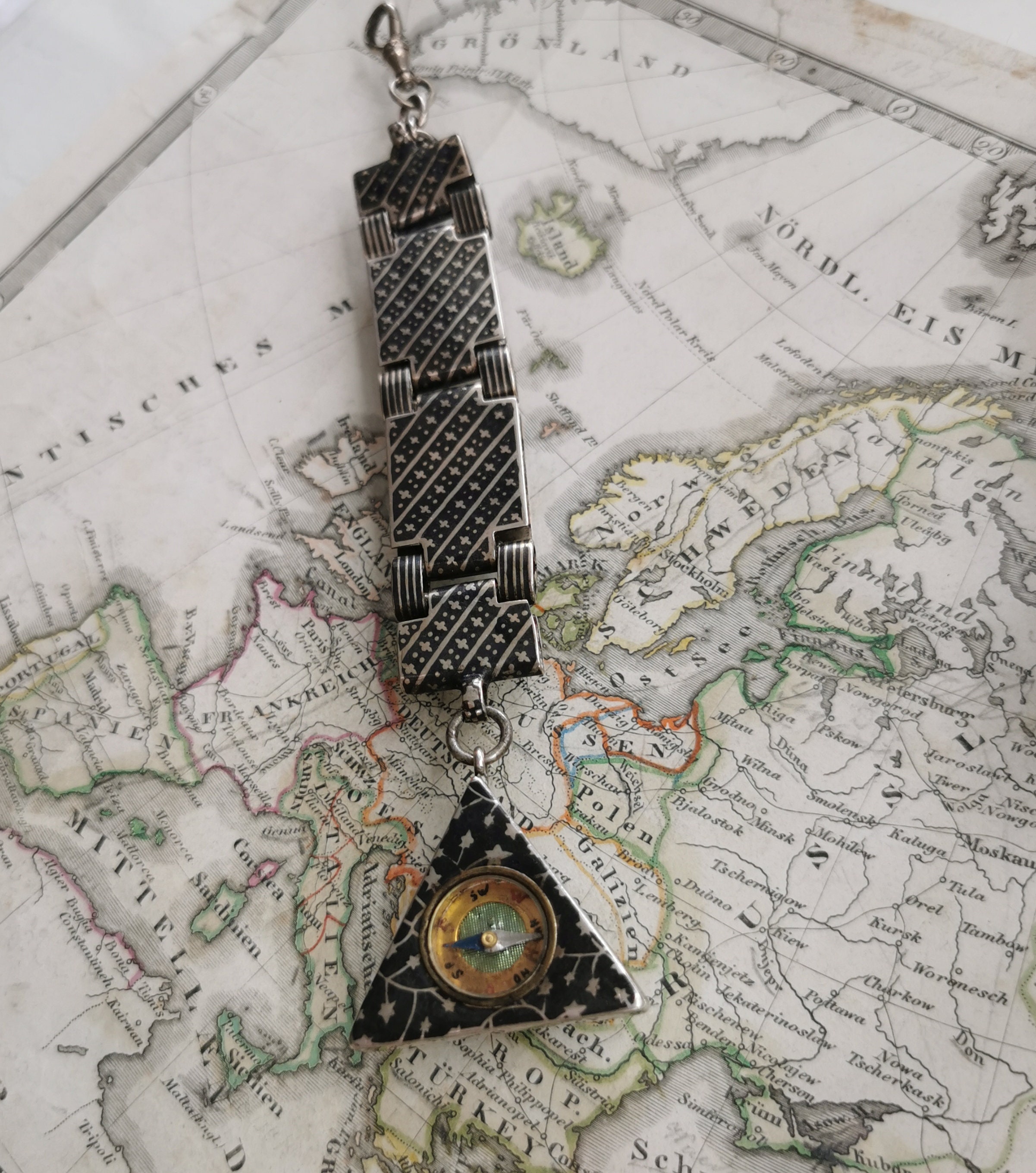 Antique Compass Chain Vintage Compass Compass Necklace - Etsy