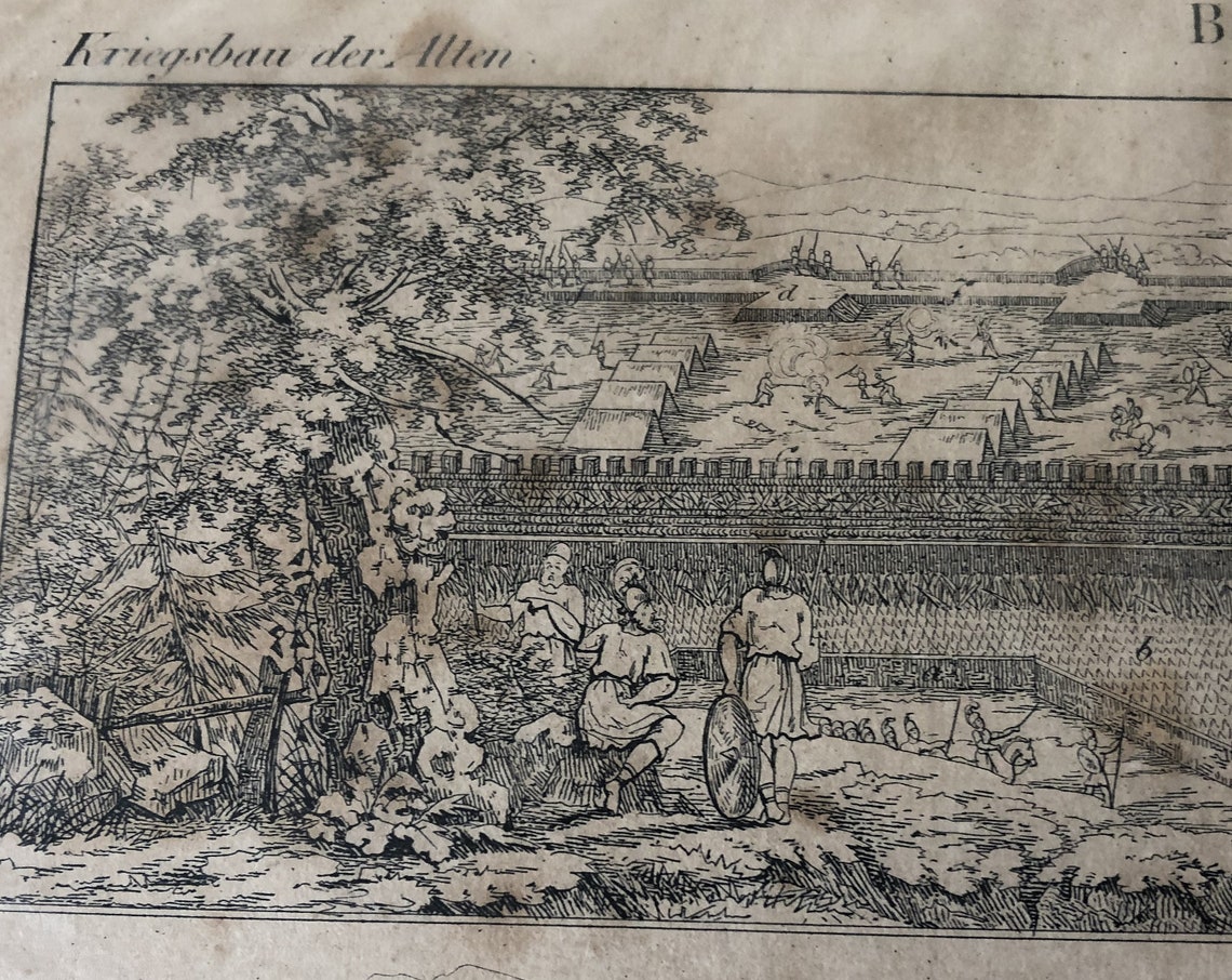 Antique Map Ancient Fortifications Fort Architecture Print - Etsy