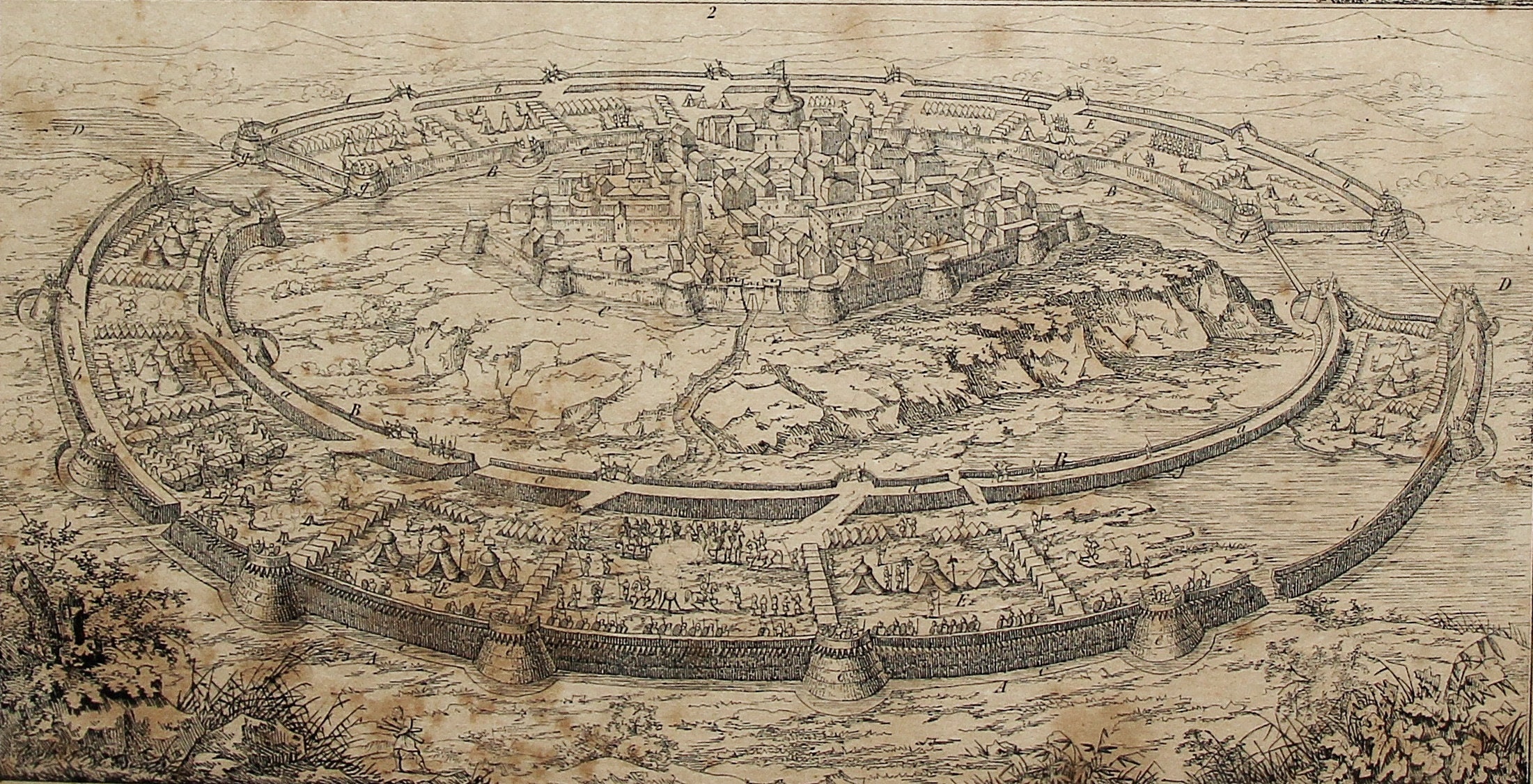 Antique Map Ancient Fortifications Fort Architecture Print - Etsy