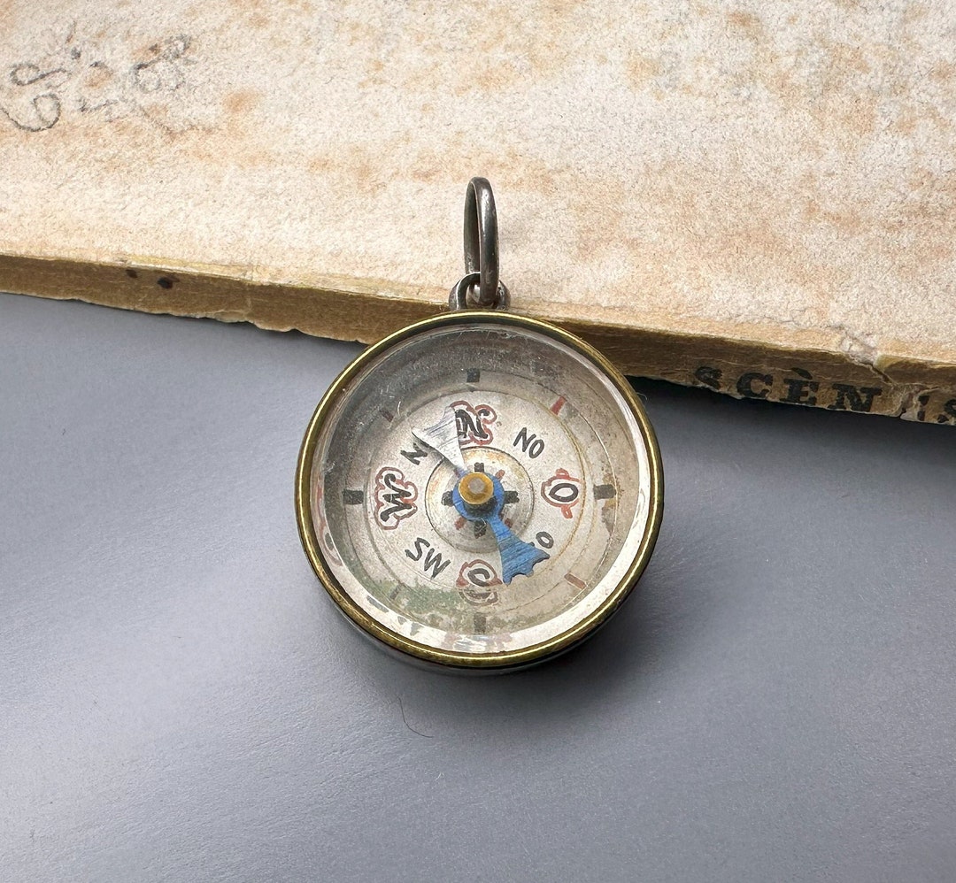 Antique German Compass Pendant, Victorian Compass Jewelry - Etsy