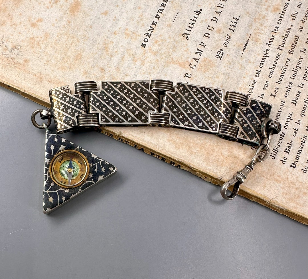 Antique Compass Chain, Vintage Compass, Compass Necklace Pendant - Etsy