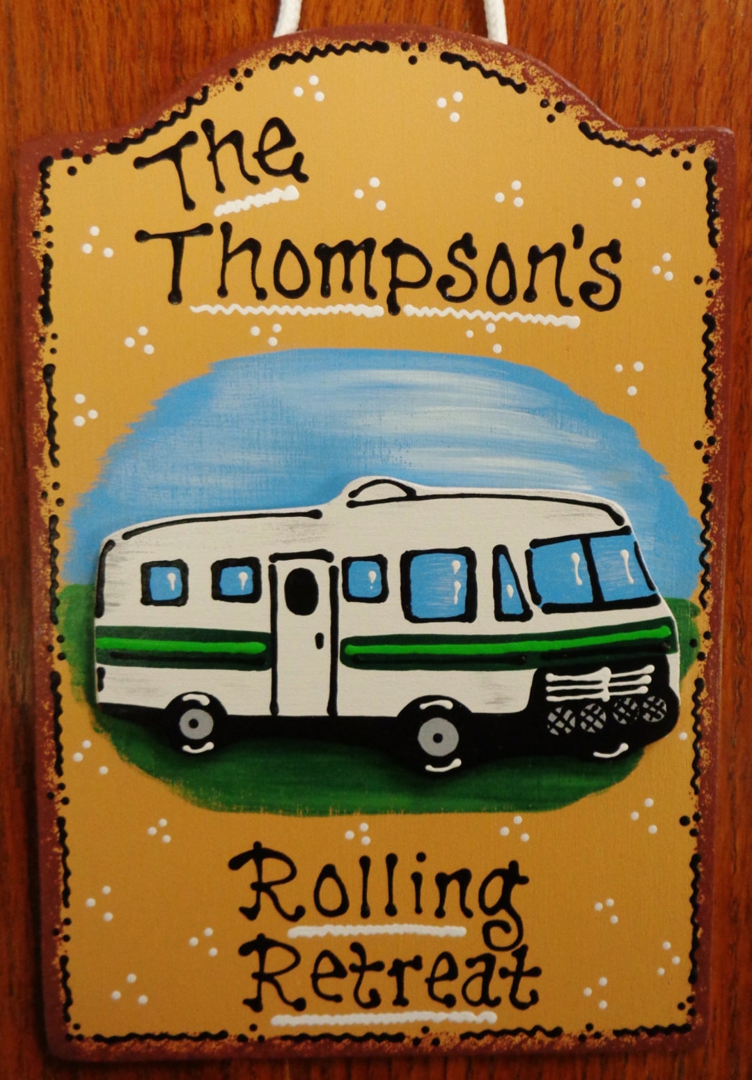 RV Motorhome CAMPER SIGN Personalized Name Camp Camping Travel Trailer ...