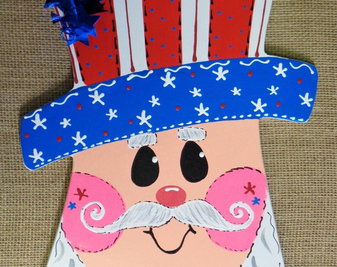 Hand Carved Uncle Sam - Etsy
