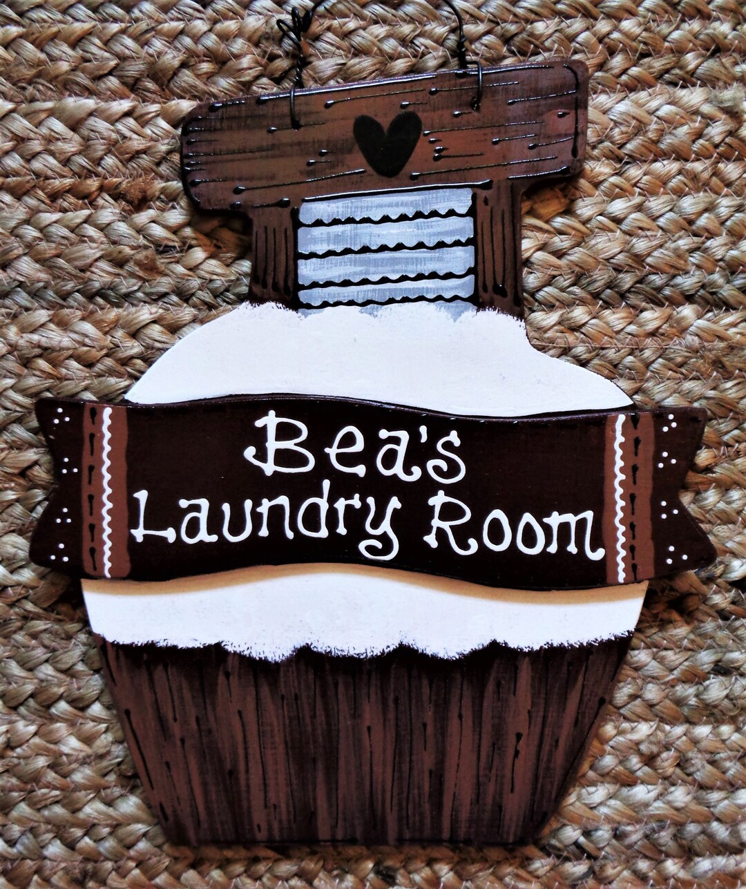 PERSONALIZED LAUNDRY ROOM Sign Scrub Tub Plaque Handcrafted Handpainted ...