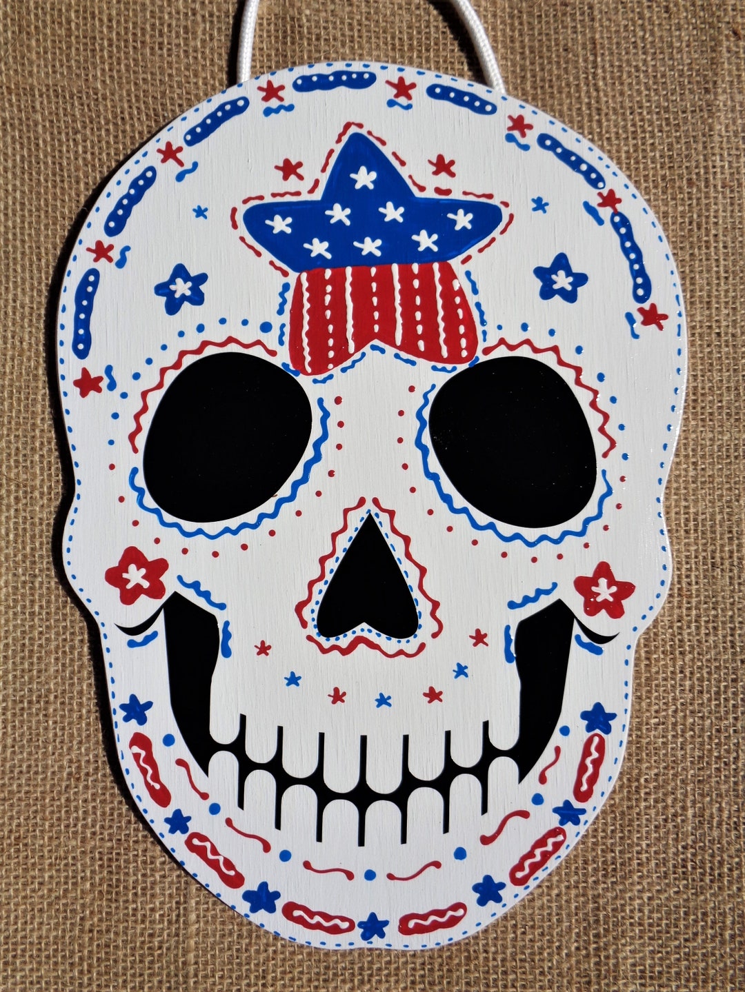 Americana SUGAR SKULL Dia De Los Muertos Day of the Dead SIGN Wall Door ...
