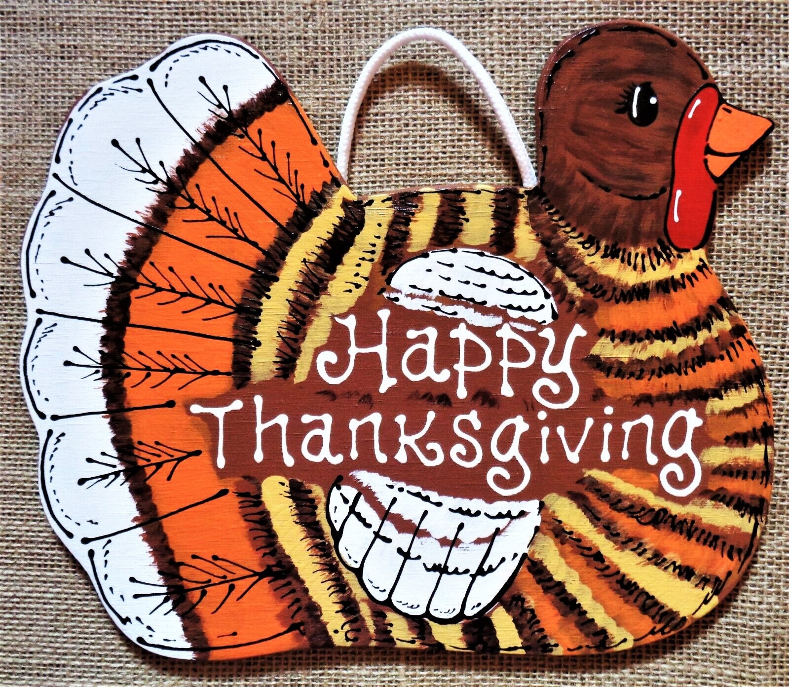 Adorable & Unique HAPPY THANKSGIVING Sign TURKEY Gobble - Etsy