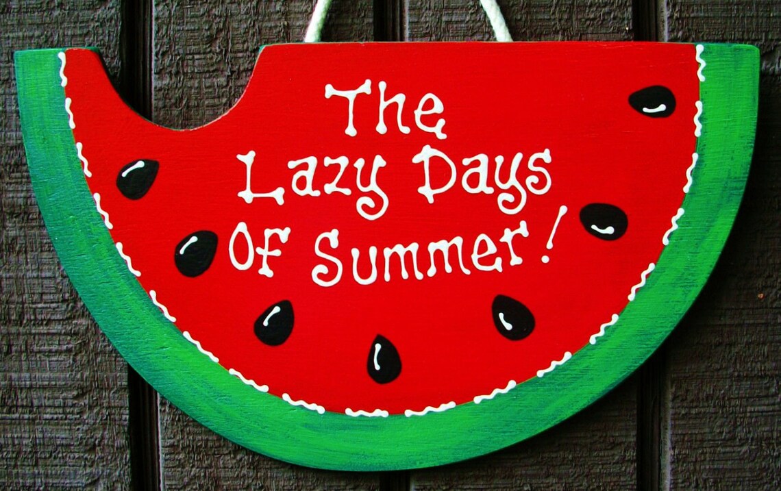 WATERMELON Lazy Days Summer SIGN Tropical Porch Wall Deck Mesh - Etsy