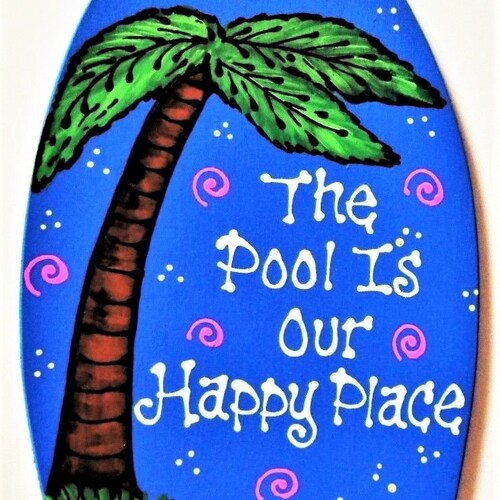 HAPPY HOUR Deck SIGN Tropical Margarita Tropical Drinks Tiki | Etsy