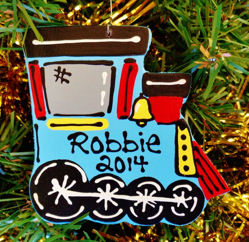 U CHOOSE Name & Date Personalized TRAIN Engine ORNAMENT - Etsy