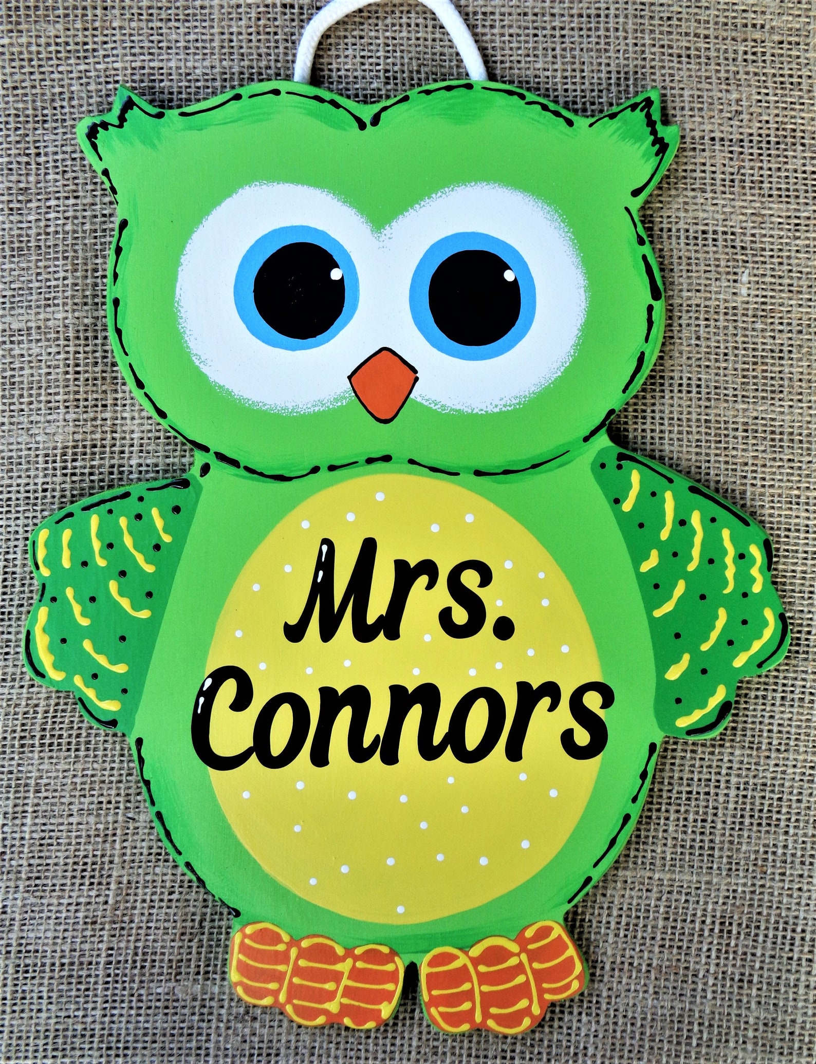 Personalize OWL TEACHER SIGN Wall Door Plaque School Class | Etsy