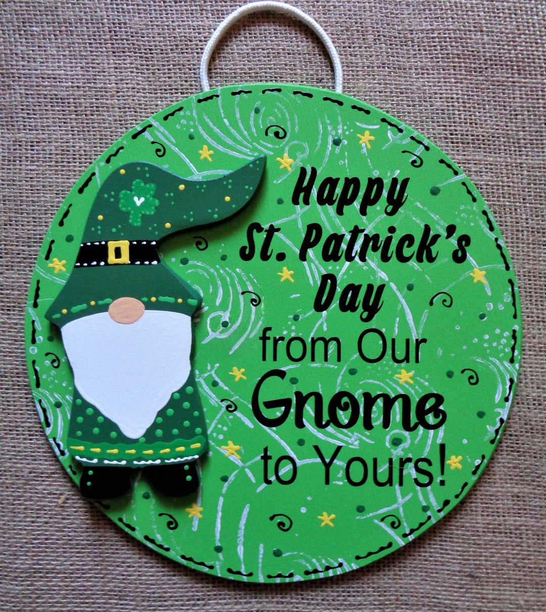 Happy ST. PATRICK'S Day From Our GNOME to Yours Sign Wall Door Hanger ...
