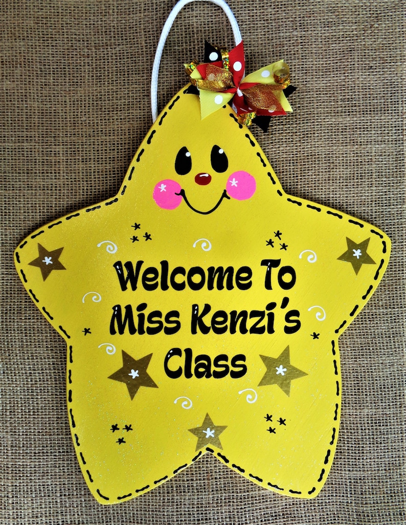 Personalized STAR Teacher SIGN Class Classroom Room Door | Etsy