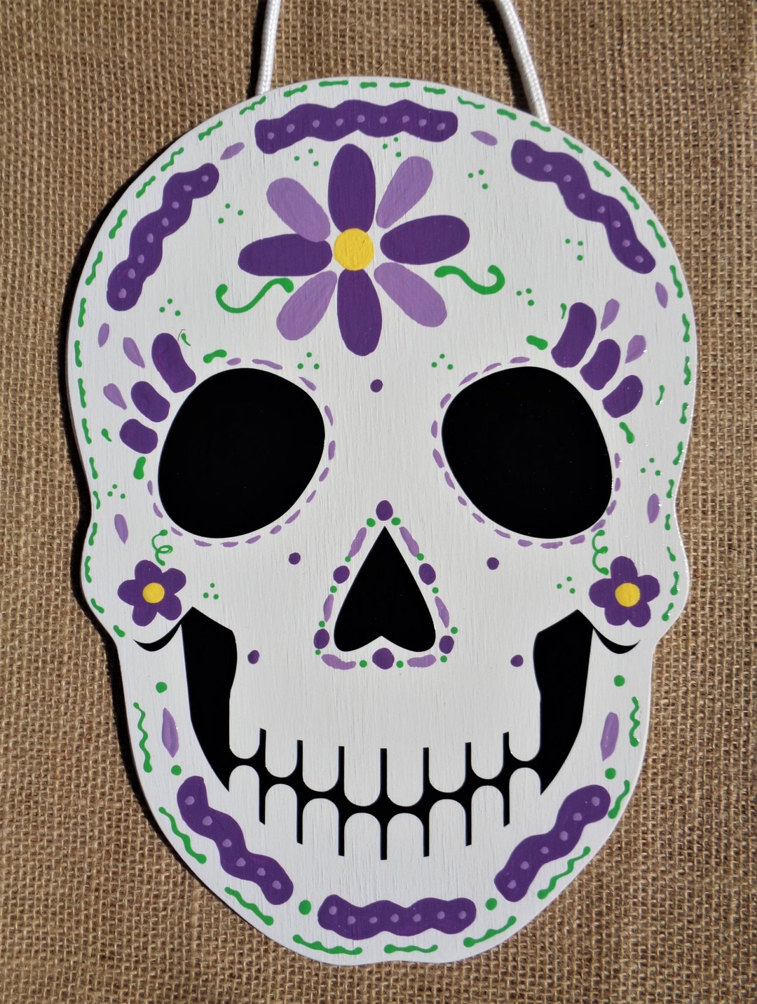 SUGAR SKULL Dia De Los Muertos Day of the Dead SIGN Wall Door Plaque ...