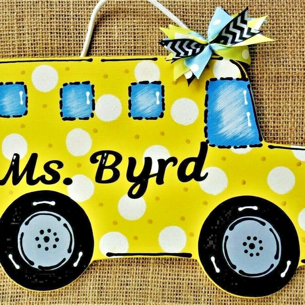 Personalized Sign With School Bus - Etsy