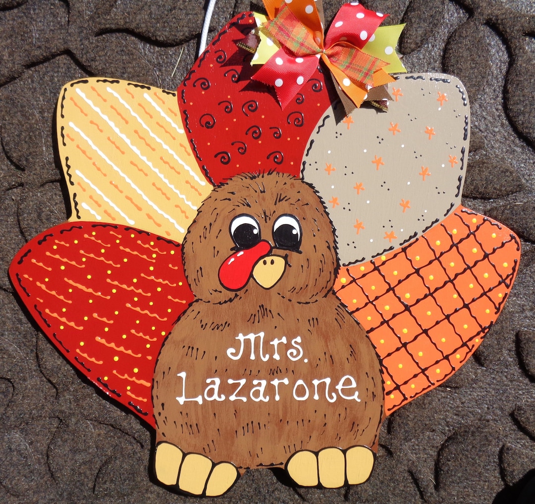 Personalized Name TURKEY Wood Wooden SIGN Wall Door Plaque Hanger ...