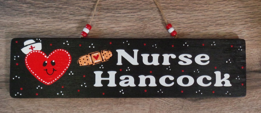 Personalized Nurse Sign: Handcrafted Wood Desk or Door Hanger - Etsy