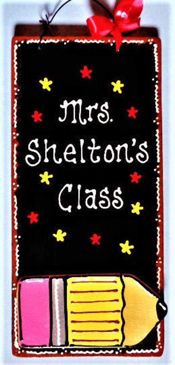 Personalize TEACHER Class SIGN Room Classroom Name Wall Door - Etsy