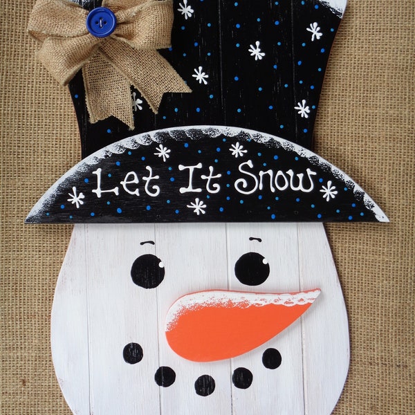 Snowman Door Decor - Etsy