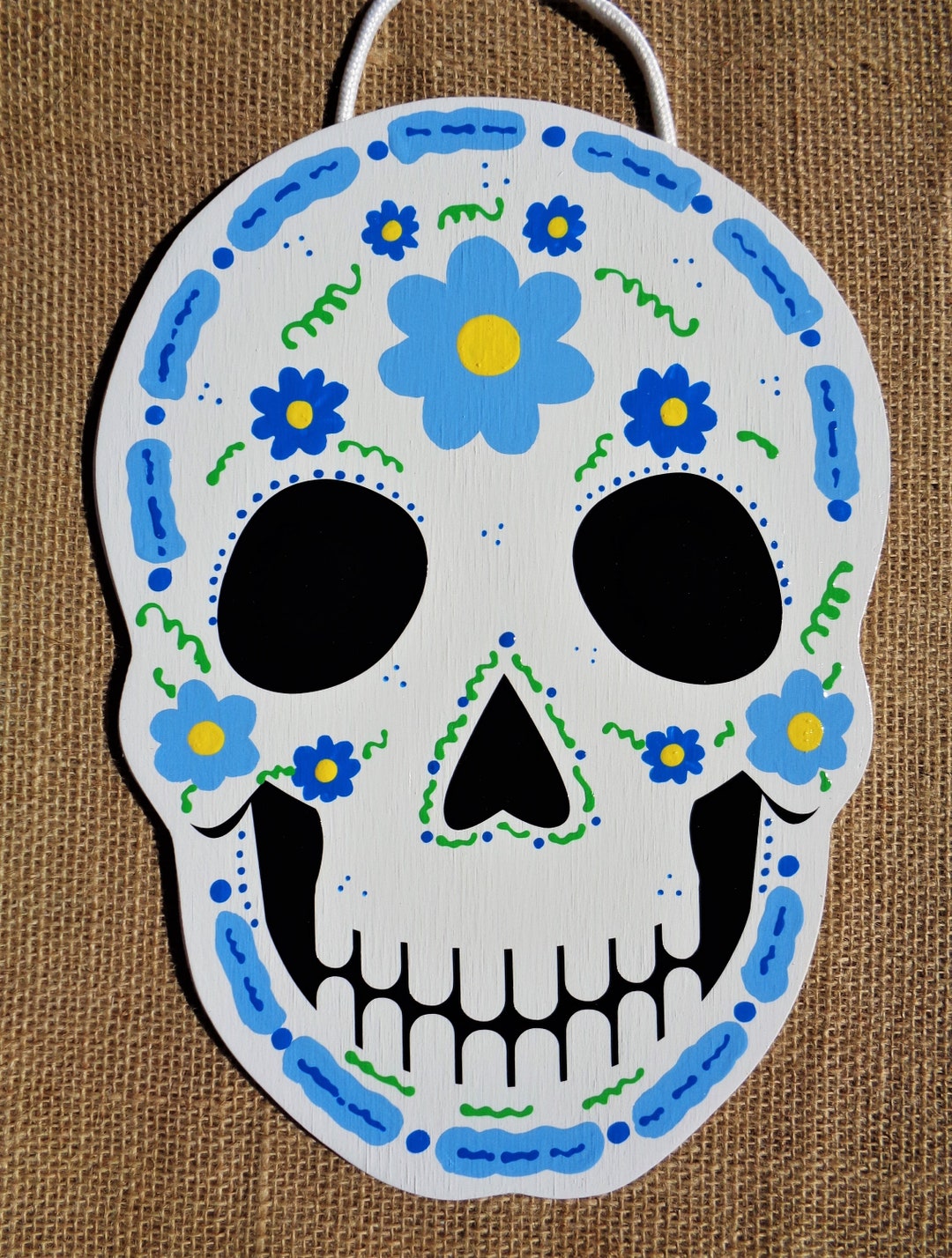 SUGAR SKULL Dia De Los Muertos Day of the Dead SIGN Wall Door Plaque ...