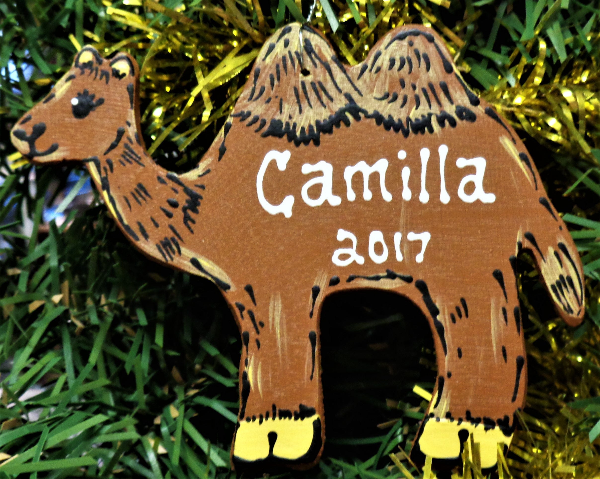 CAMEL ORNAMENT U Choose Name & Date Personalized Christmas | Etsy