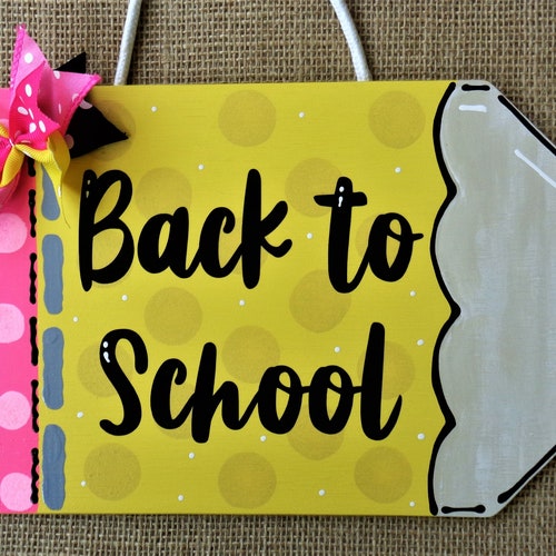 Pencil Door Hanger Teacher Classroom School Wood Cut Hand - Etsy