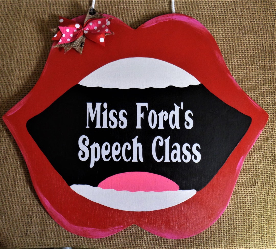 Personalized SPEECH Class TEACHER SIGN Wall Door Plaque School Class ...
