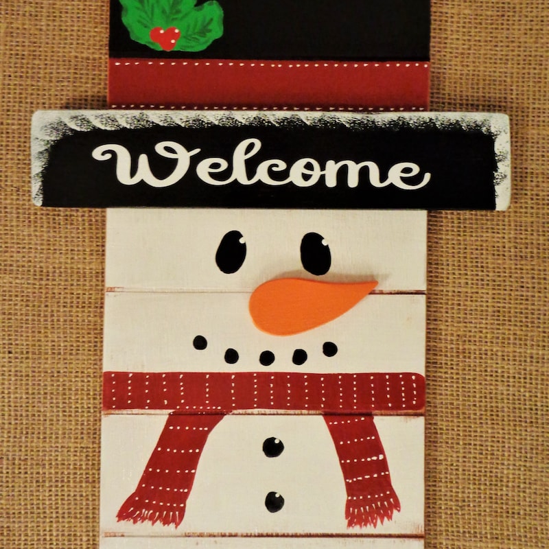 Snowman Door Decor - Etsy