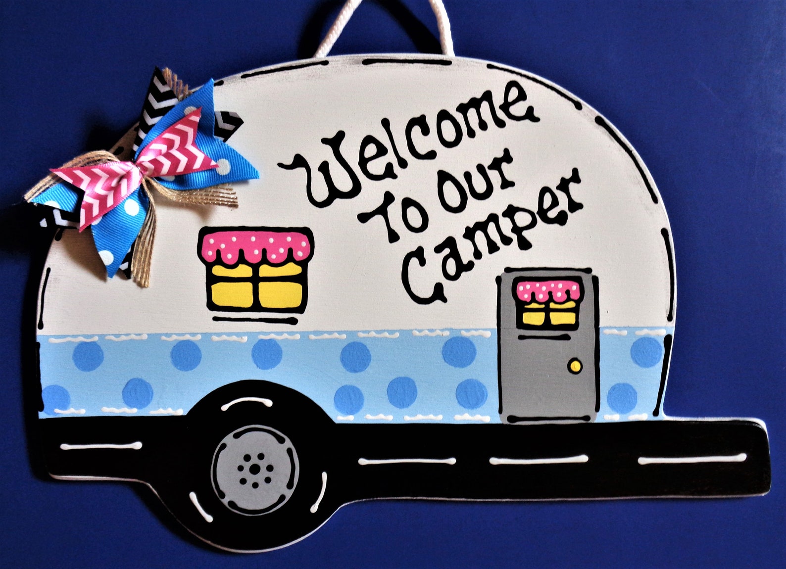 Welcome to Our CAMPER SIGN Campsite Trailer Camp Cabin Camping - Etsy