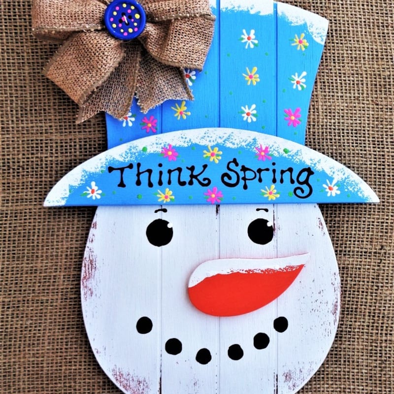 Think Spring Sign - Etsy