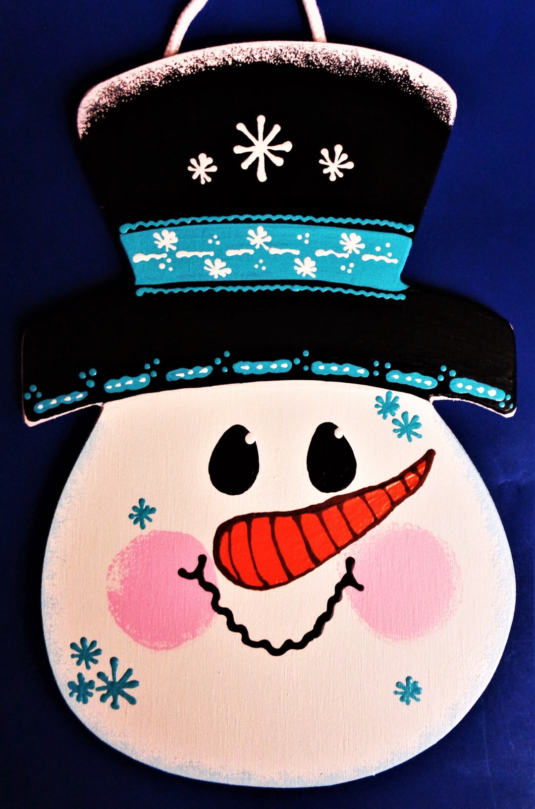 SNOWMAN WINTER SIGN Wall Art Door Hanging Hanger Plaque Holiday Decor ...