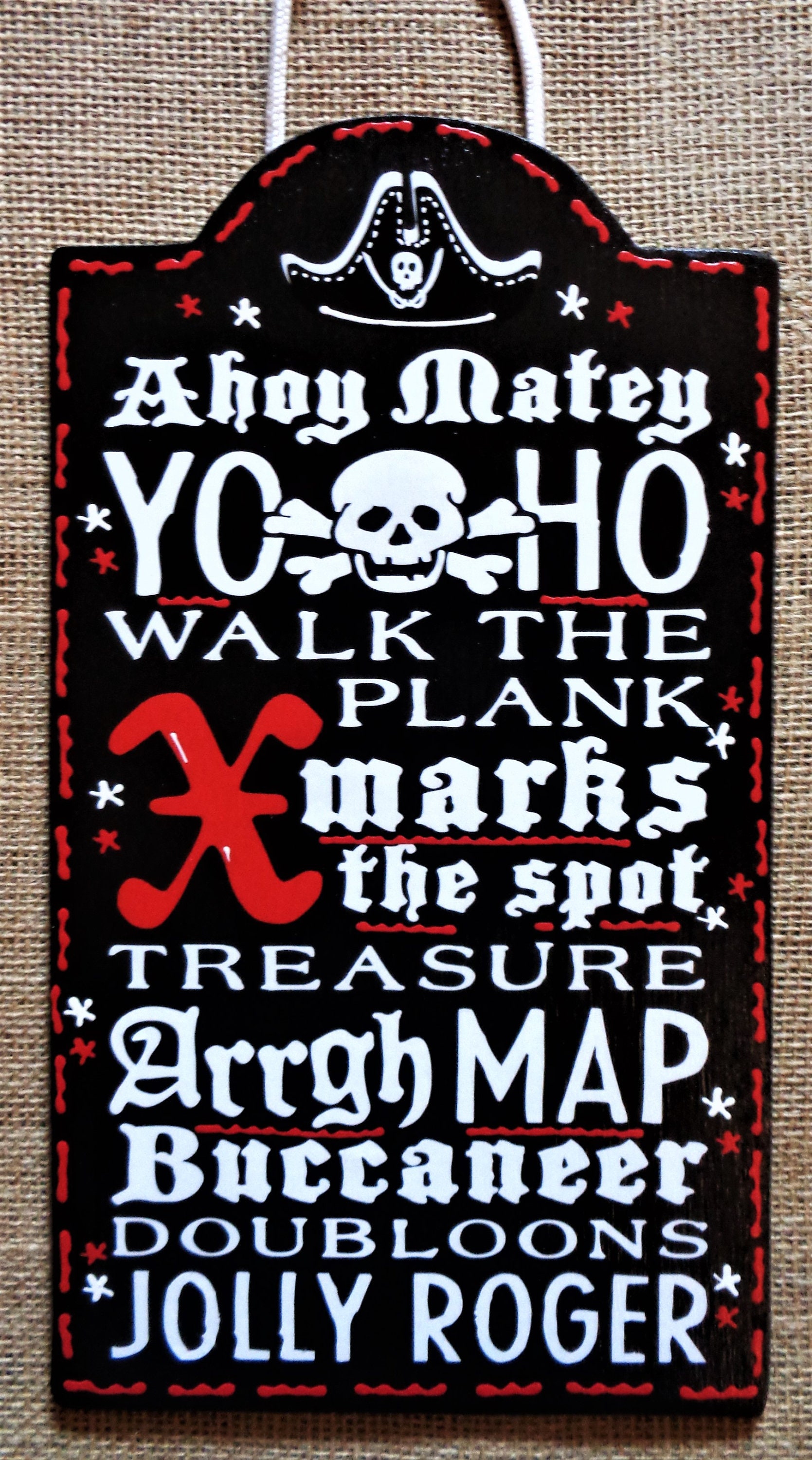 PIRATE SIGN Wall Hanger Plaque Pool Deck Patio Beach Bath | Etsy