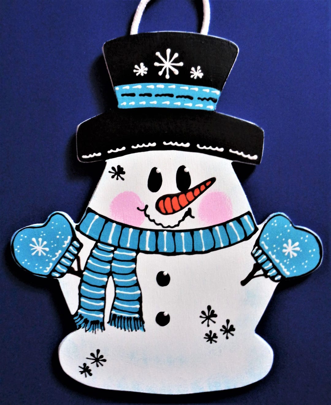 SNOWMAN WINTER SIGN Wall Art Door Hanging Hanger Plaque Holiday Decor ...