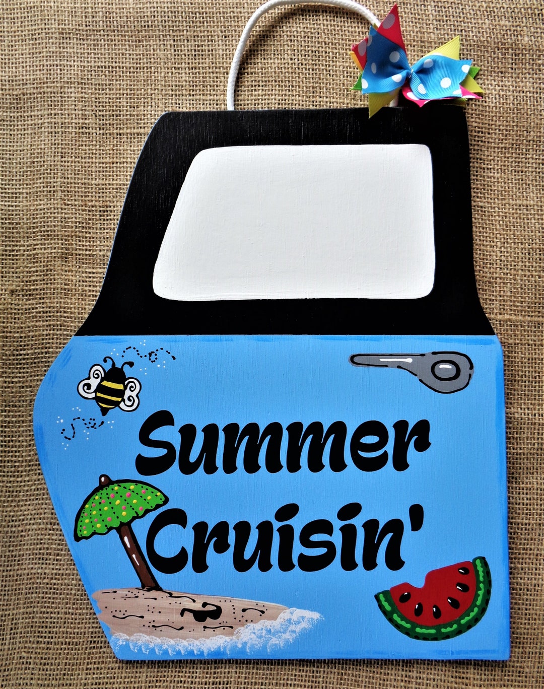 Pickup TRUCK DOOR SIGN Summer Cruisin' Wall Hanger Hanging Wall Art ...