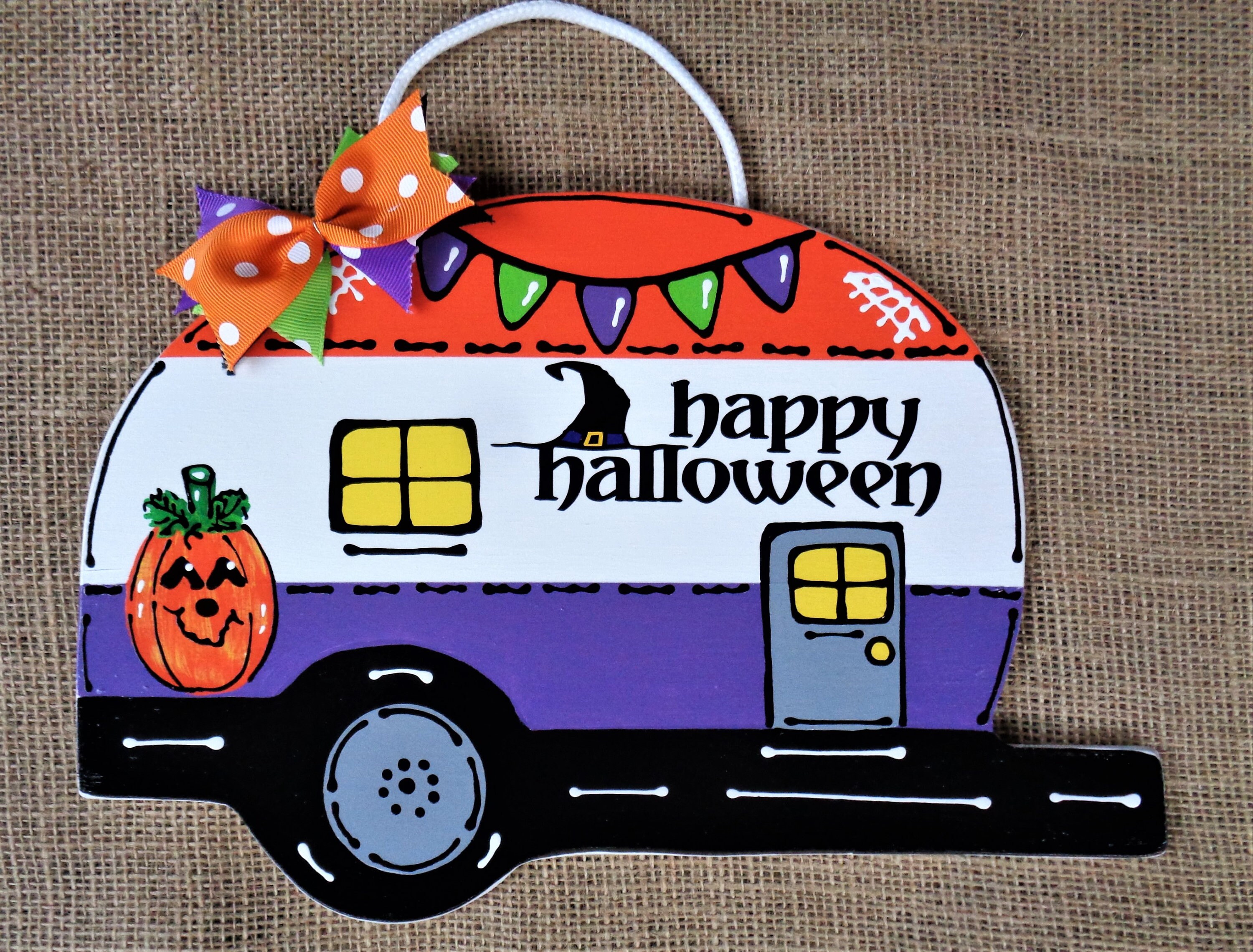 HAPPY HALLOWEEN CAMPER Sign Camping Campsite Camp Wall Art | Etsy