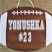 Hooray for Fall & Football Wood Wooden Welcome Sign Wall Art Door ...