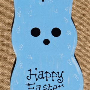 Glittered HAPPY EASTER RABBIT Bunny Door Sign Wall Art Hanger Plaque ...