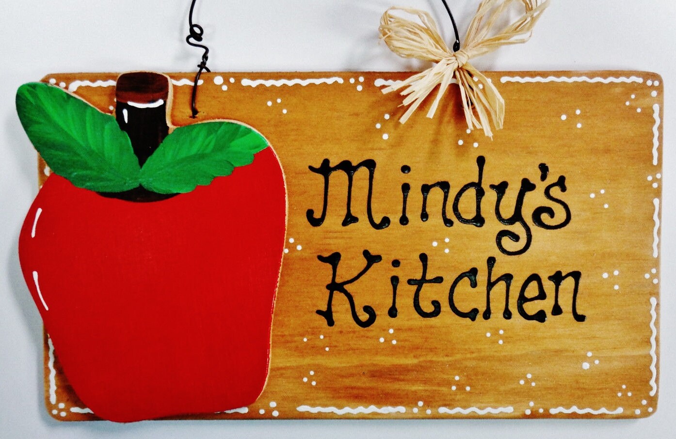 APPLE Personalized Name Kitchen SIGN Family Decor Fruit Wall Decor ...