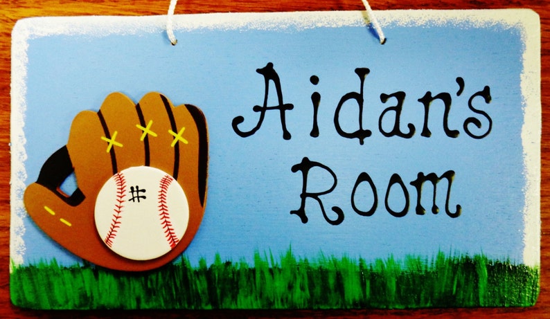Personalized BASEBALL Overlay Room Door Kid's SPORTS SIGN - Etsy