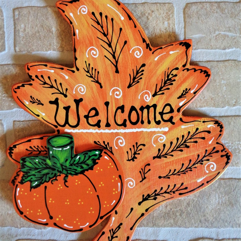 Fall Leaf Sign - Etsy