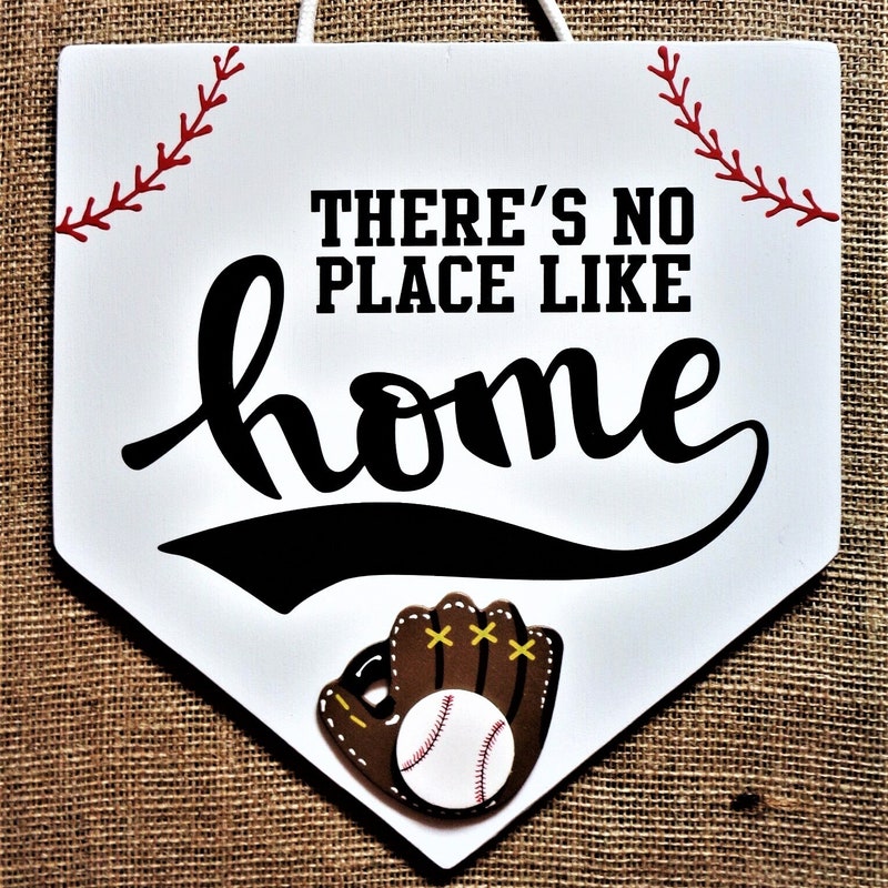 Theres No Place Like Home Baseball Sign - Etsy
