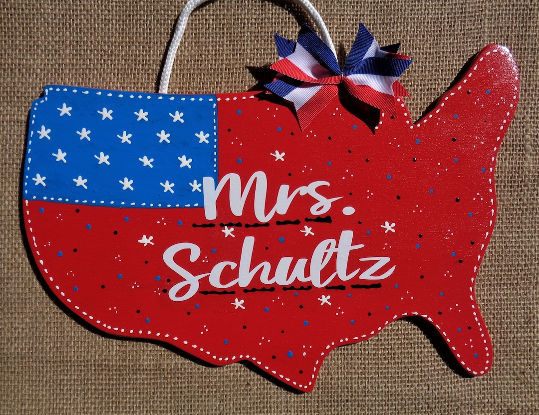 Personalized US History Civics Geography TEACHER SIGN Classroom Name ...