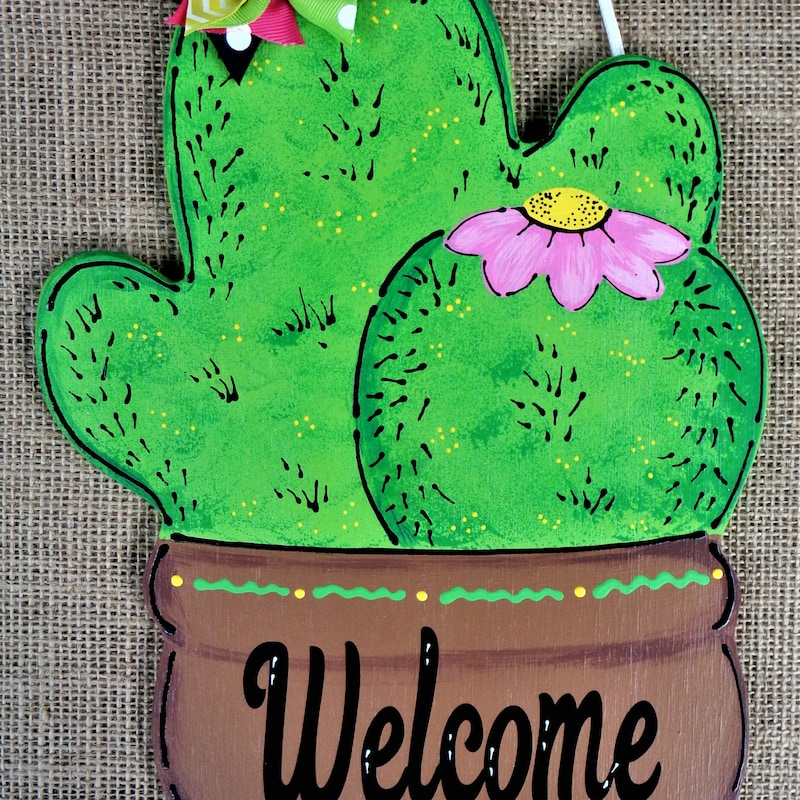 Cactus Door Hanger - Etsy