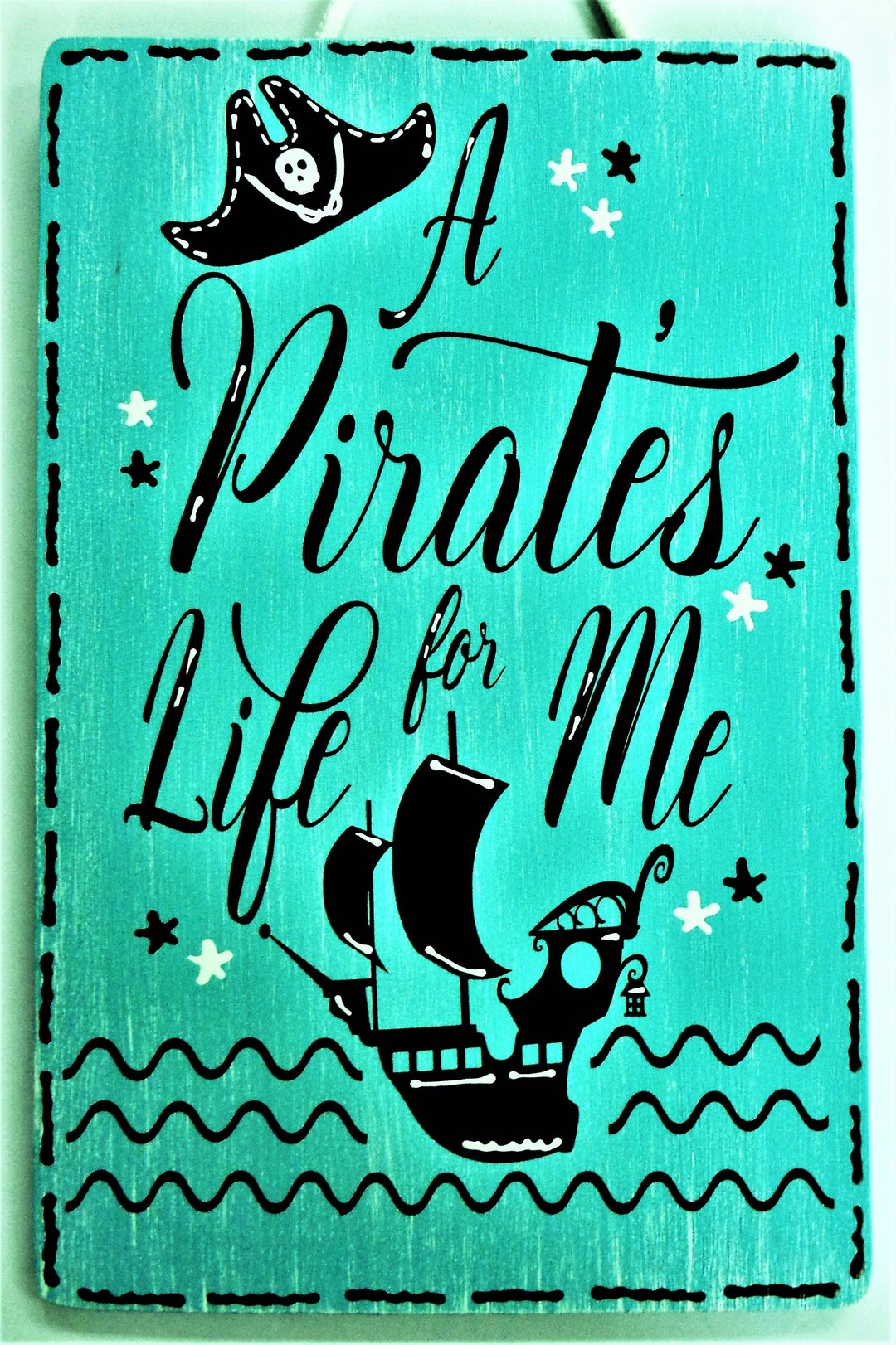 PIRATE SIGN Wall Hanger Plaque Pool Deck Patio Beach Bath Bathroom ...
